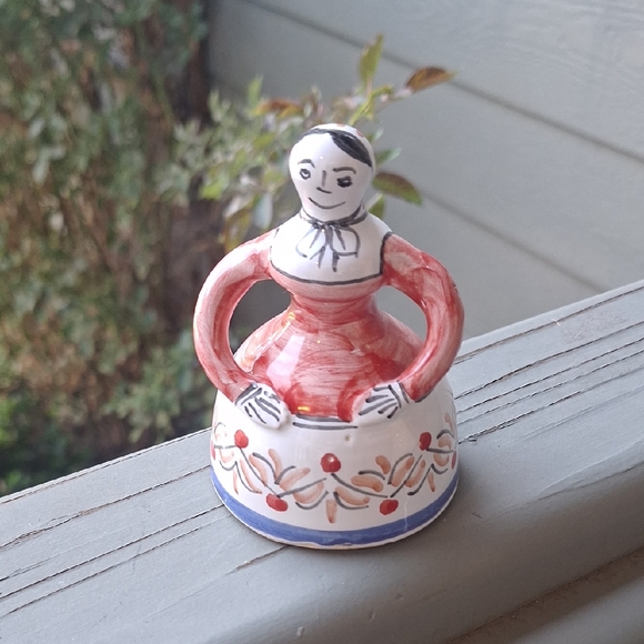 Vintage | Art | Vintage Signed Spanish Handpainted Ceramic Dinner Bell ...